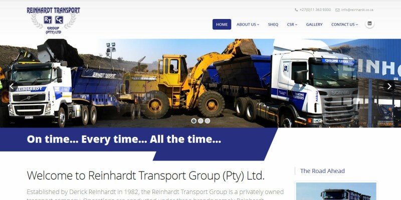 Reinhardt Transport Group - Web Design Company Pretoria and Cape Town ...