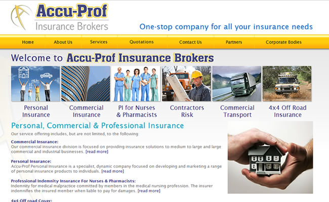 Accu-Prof Insurance Brokers - Web Design Company Pretoria and Cape Town ...