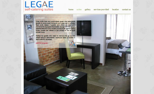 Legae Self Catering Suites - Web Design Company Pretoria and Cape Town ...