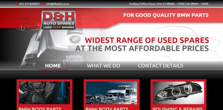 D&H Auto Spares - Web Design Company Pretoria and Cape Town | Web ...